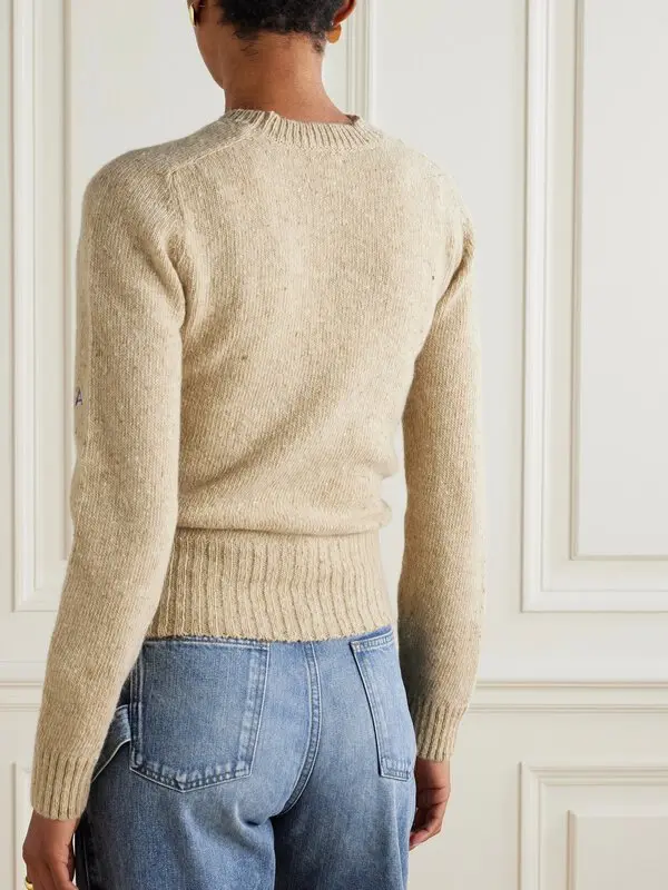 J.W.ANDERSON Embroidered Merino Wool And Mohair-blend Sweater