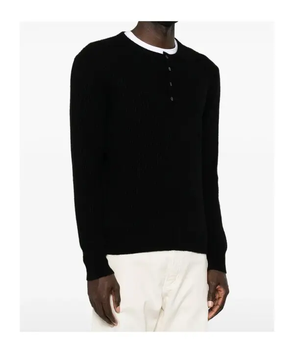 ROBERTO COLLINA Henley Knit Sweater