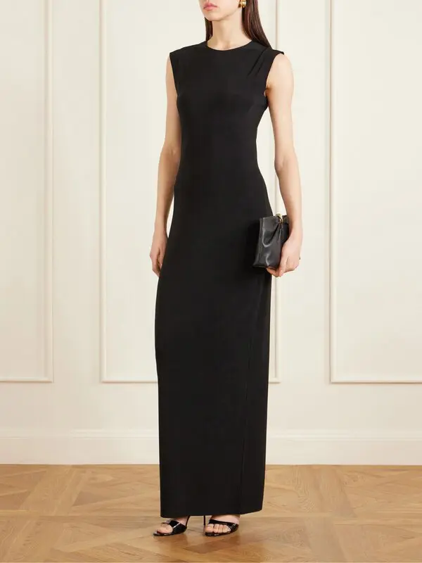 Norma Kamali Stretch-crepe Maxi Dress