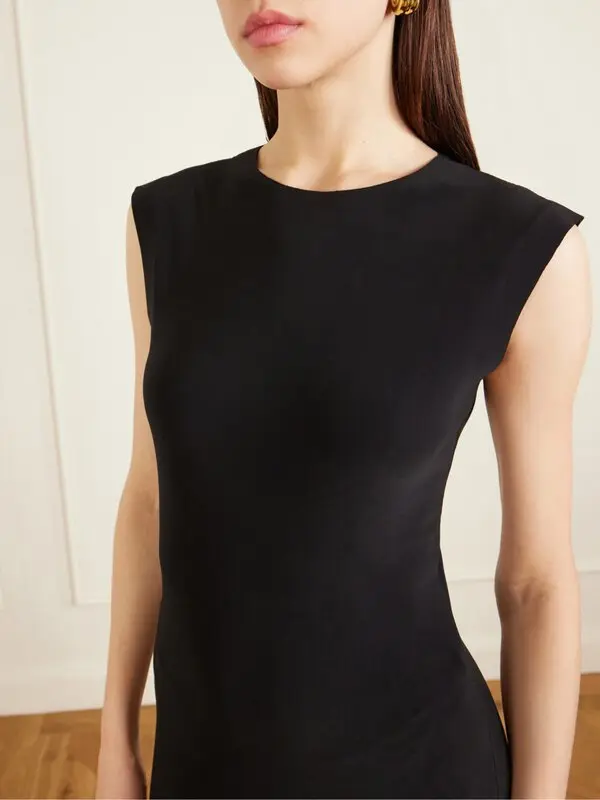 Norma Kamali Stretch-crepe Maxi Dress