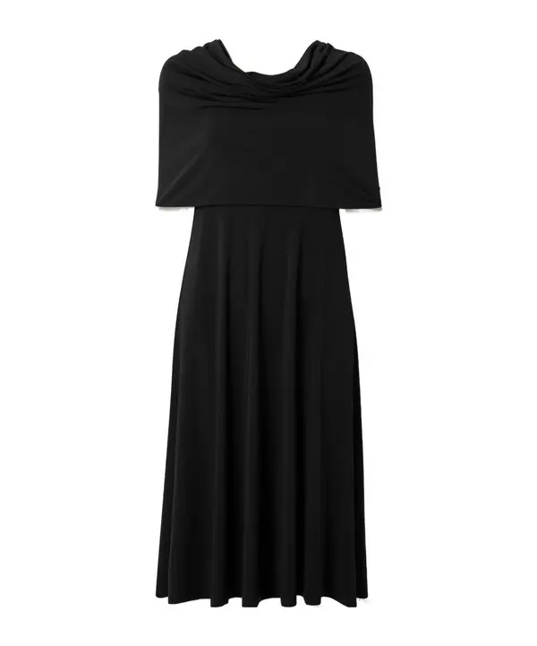 Norma Kamali Off-the-shoulder Jersey Midi Dress