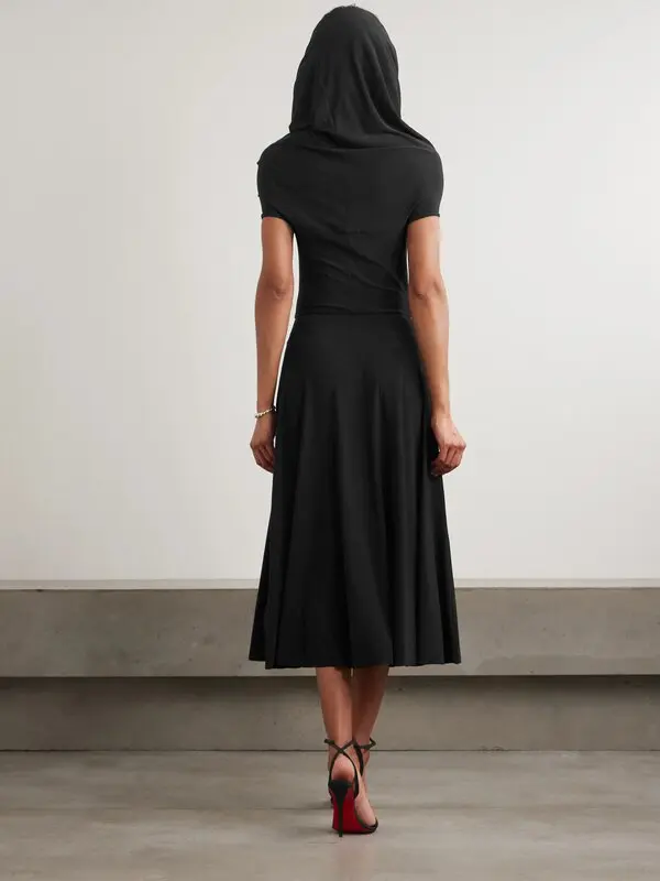 Norma Kamali Off-the-shoulder Jersey Midi Dress
