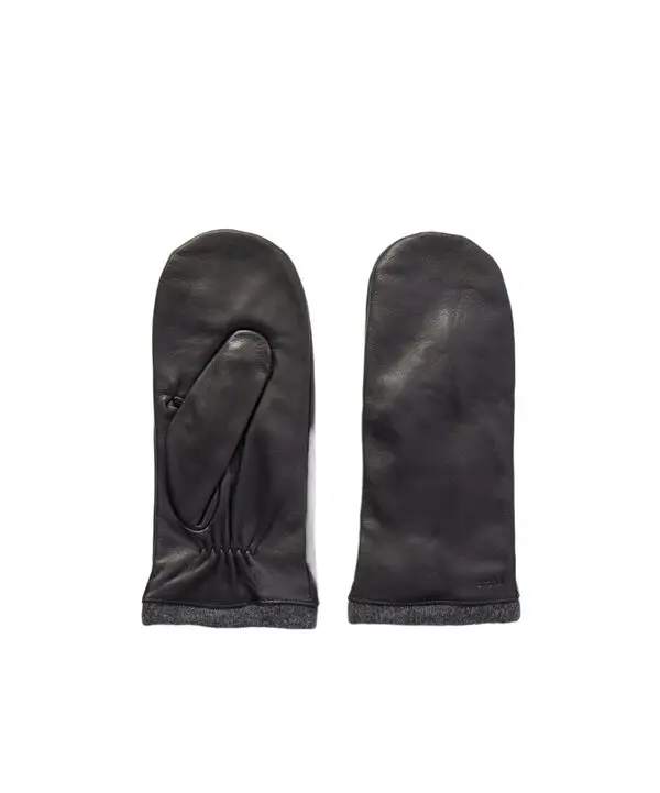 Arch4 Basil Leather And Cashmere Gloves - No