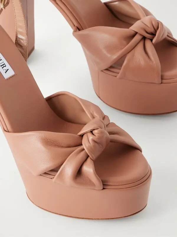 AQUAZZURA Leather Strappy High Heels
