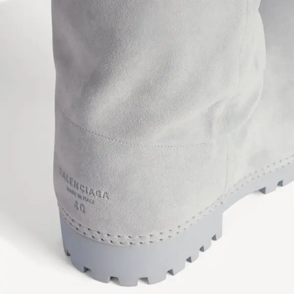 Balenciaga Alaska Fur High Boot In Ciel