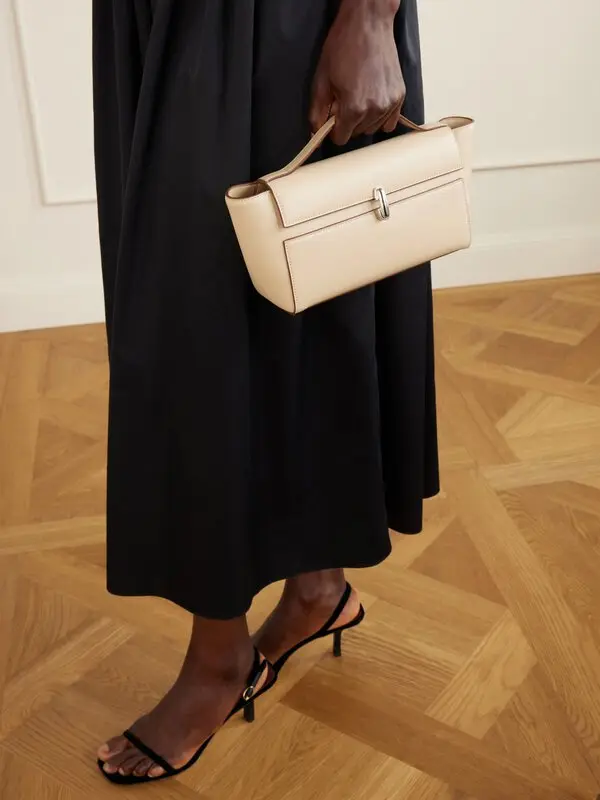 Savette Symmetry Trapeze Pochette Leather Tote
