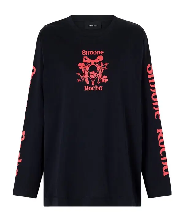 Simone Rocha Logo-printed Cotton-jersey T-shirt