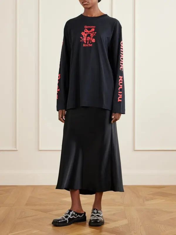 Simone Rocha Logo-printed Cotton-jersey T-shirt