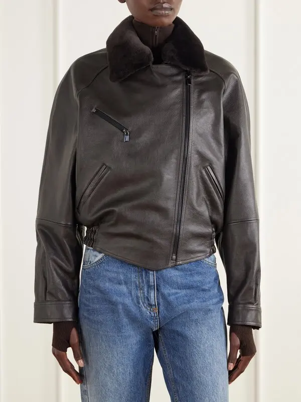 Magda Butrym Cropped Leather Jacket