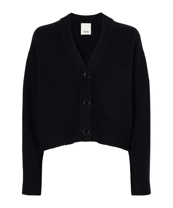 ALLUDE Casual Cropped Cardigan