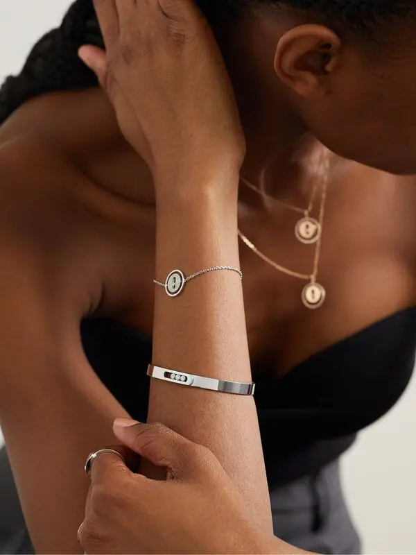 Messika 18-karat White Gold Diamond Bangle