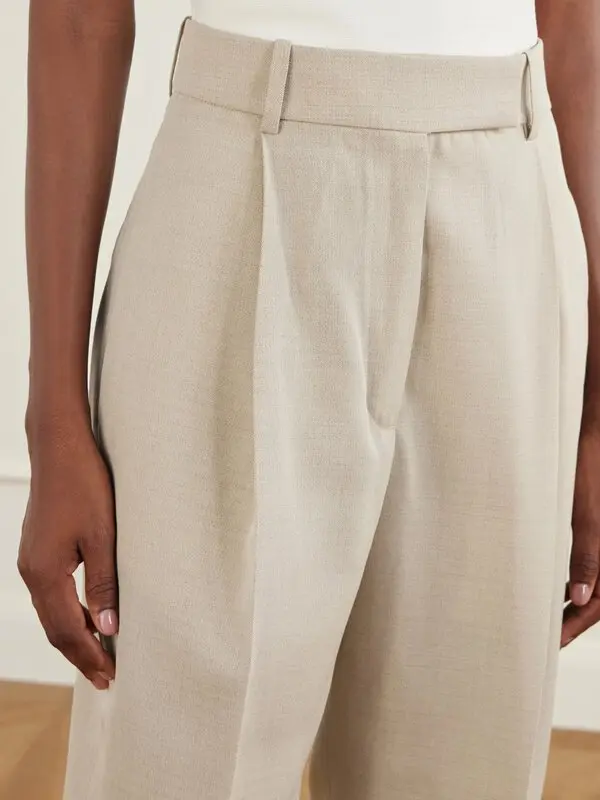 RÓHE Daria Wool-blend Wide-leg Pants
