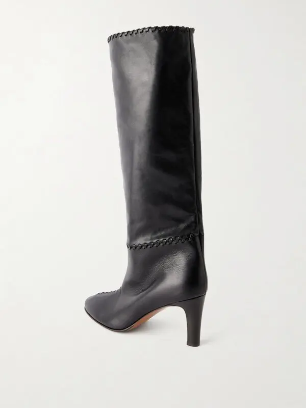 Zimmermann Whipstitched Leather Knee Boots