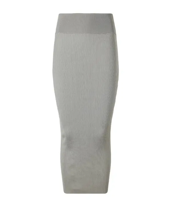 Stella McCartney Metallic Crepe Maxi Skirt - Gray
