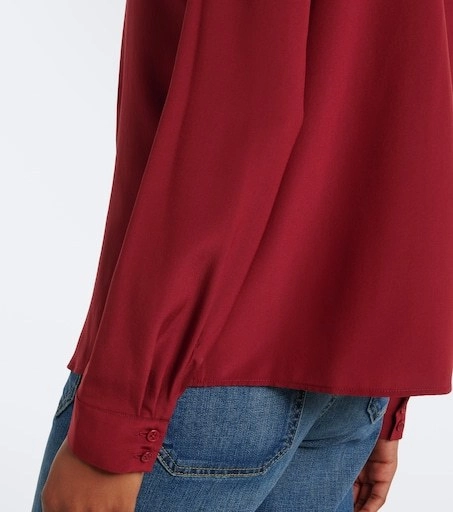 NILI LOTAN Ruffled Silk Blouse