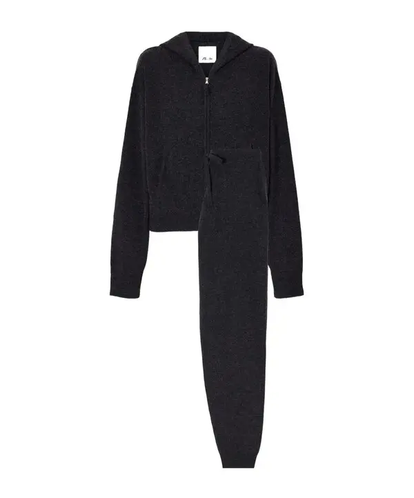 ALLUDE Hooded Cardigan Set - Black