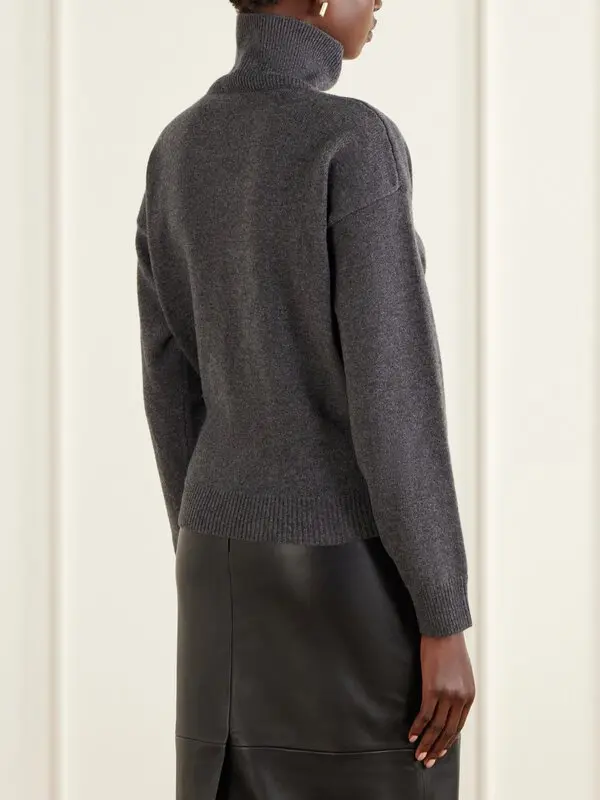 RÓHE Asymmetric Wool And Cashmere-blend Turtleneck Sweater