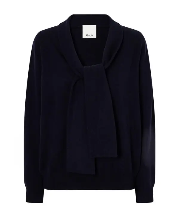 ALLUDE Casual Long Sleeve Sweater - No