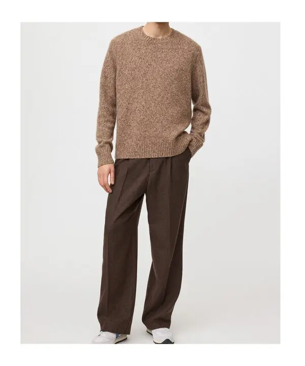 Soft Goat Relaxed Crewneck Knitted Sweater