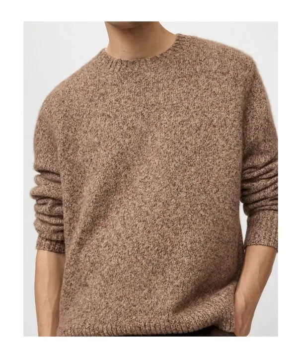 Soft Goat Relaxed Crewneck Knitted Sweater
