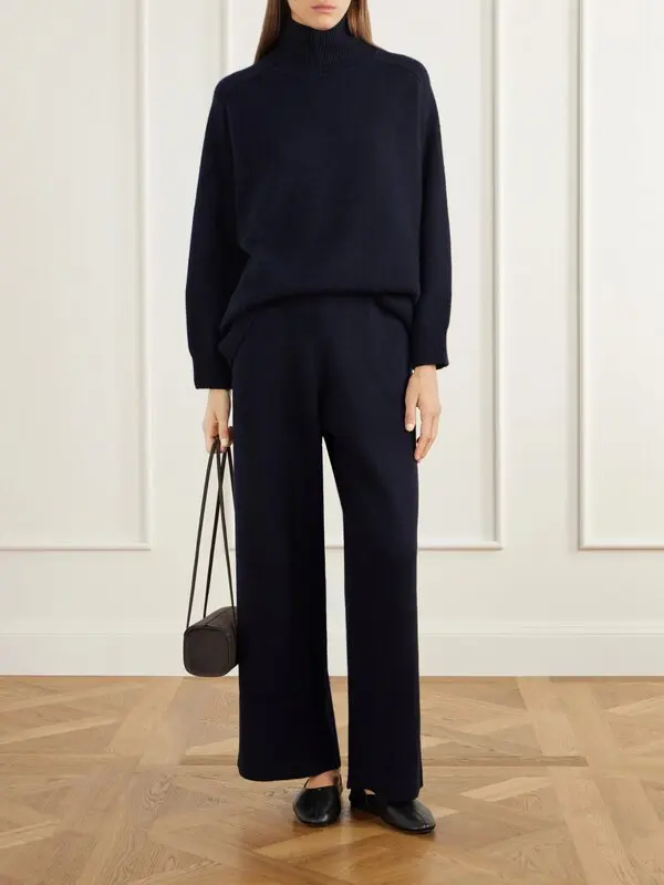 ALLUDE Warm Long Sleeve Sweater