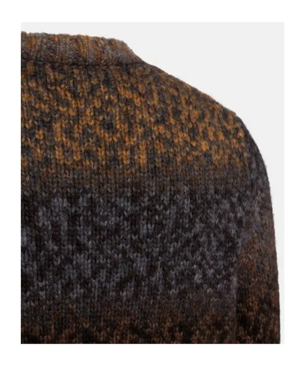 DONDUP Intarsia-knit Crew-neck Sweater