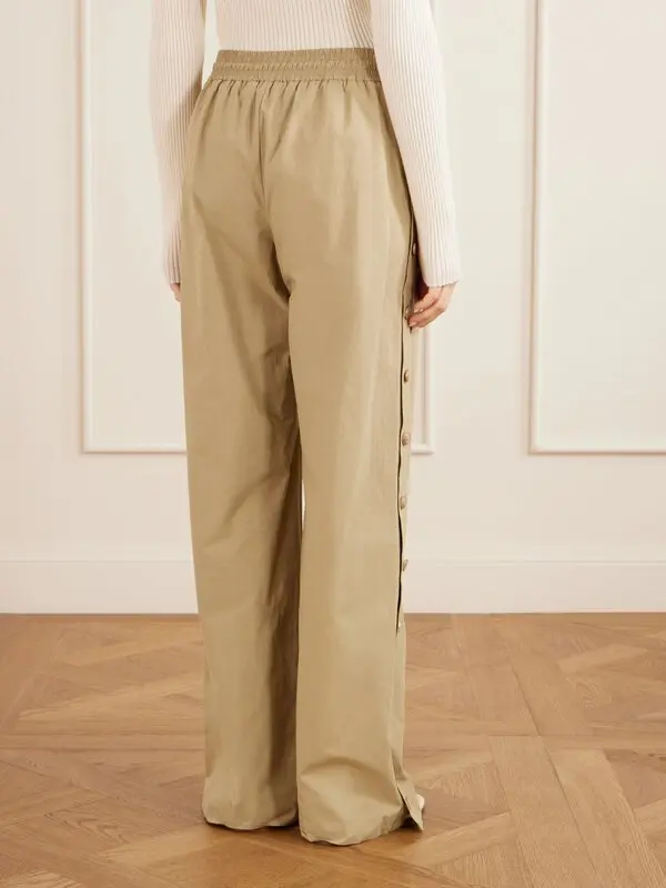 Zimmermann Button Cotton Wide-leg Pants