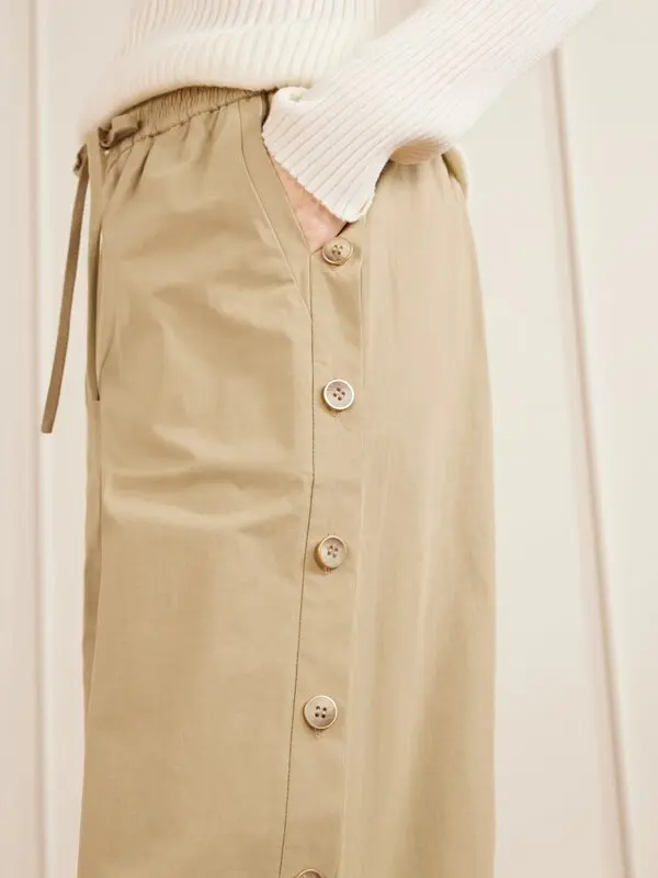 Zimmermann Button Cotton Wide-leg Pants