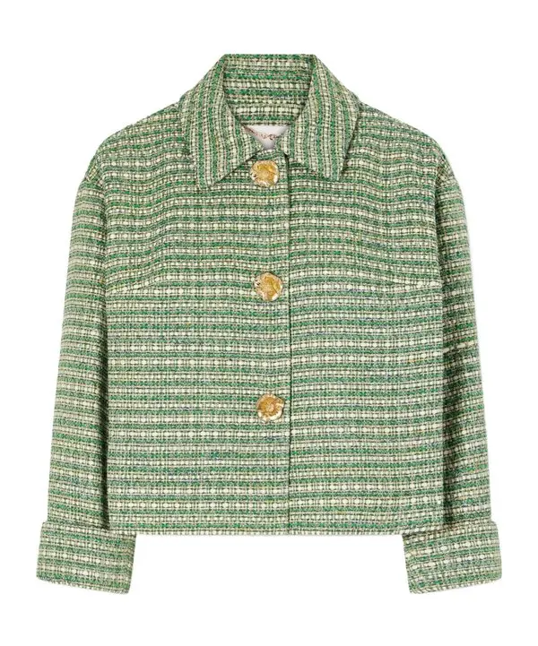 Carolina Herrera Cropped Tweed Jacket