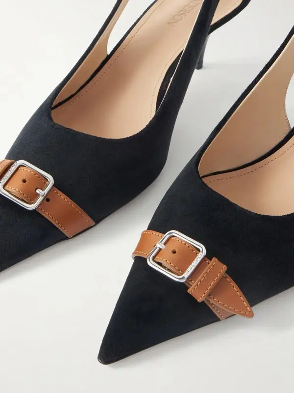 J.W.ANDERSON Pointed Toe Kitten Heels With Buckle Strap