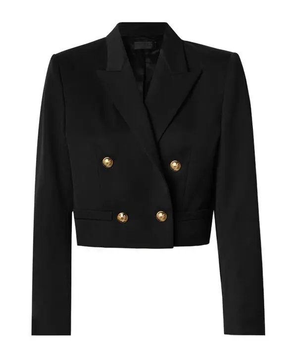 NILI LOTAN Double-breasted Cropped Blazer - No