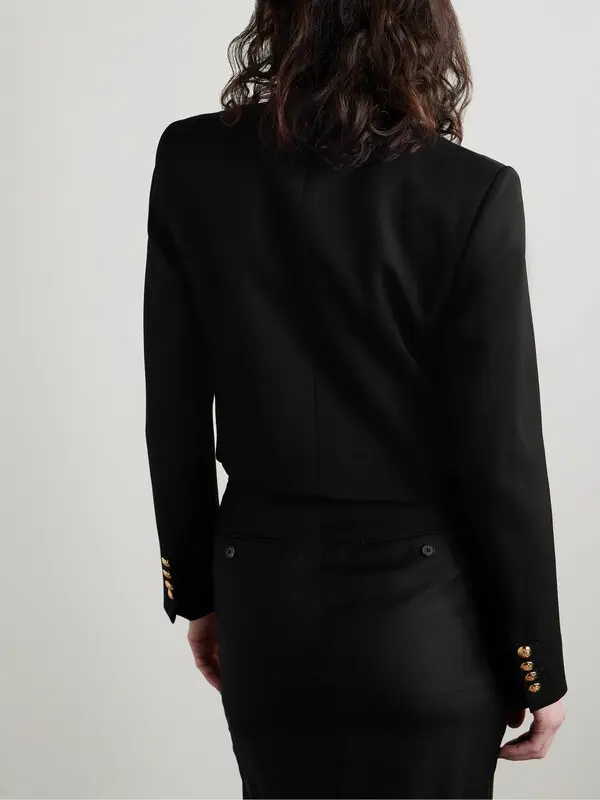 NILI LOTAN Double-breasted Cropped Blazer