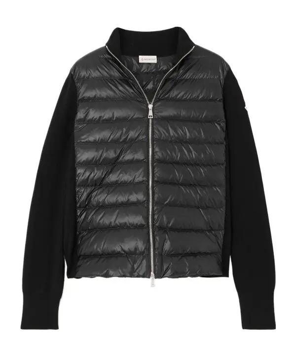 Moncler Quilted Down Cardigan