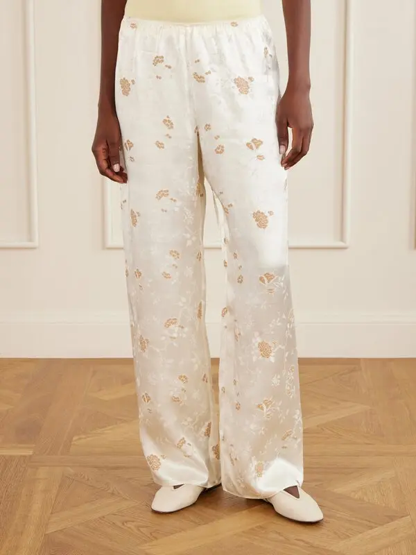 DÔEN Light Silk Floral Pants