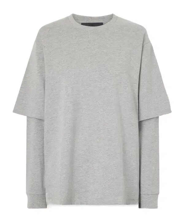 Tibi Perfect T Layered Cotton-jersey T-shirt