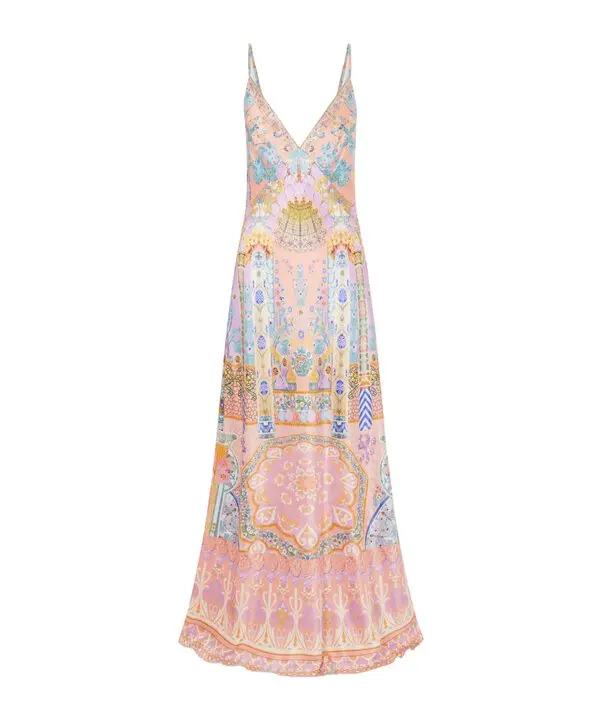 Camilla Printed Silk-satin Maxi Dress