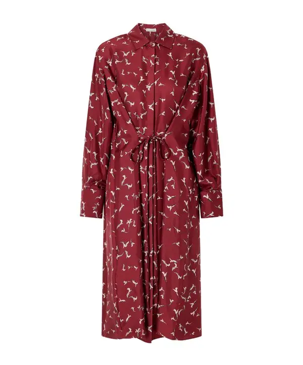 Altuzarra Printed Silk-twill Midi Dress - Red