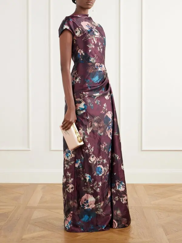 Erdem Metallic Sheen Long Dress