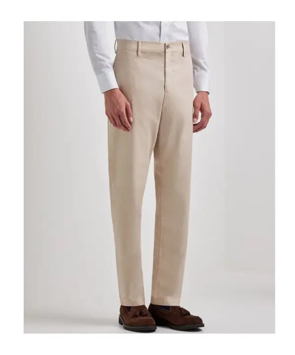 Canali Comfortable Cotton Twill Chino Pants