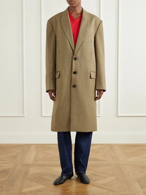 Tibi Checked Twill Coat