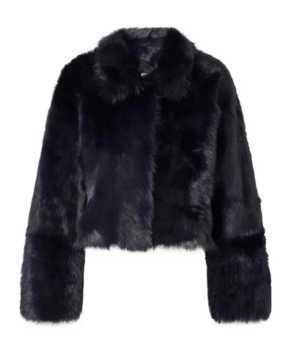 Nour Hammour Cameron Cropped Shearling Jacket