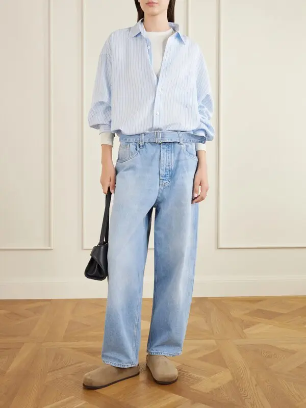 Studio Nicholson Cahuin Belted Mid-rise Wide-leg Jeans