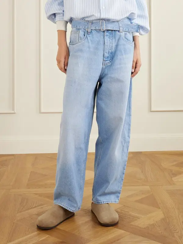 Studio Nicholson Cahuin Belted Mid-rise Wide-leg Jeans