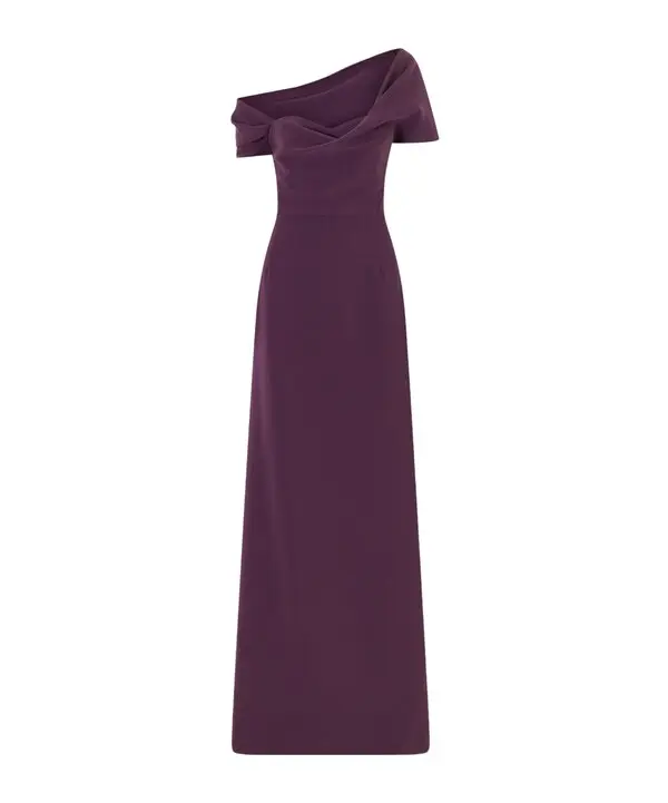 Carolina Herrera Draped Crepe Gown