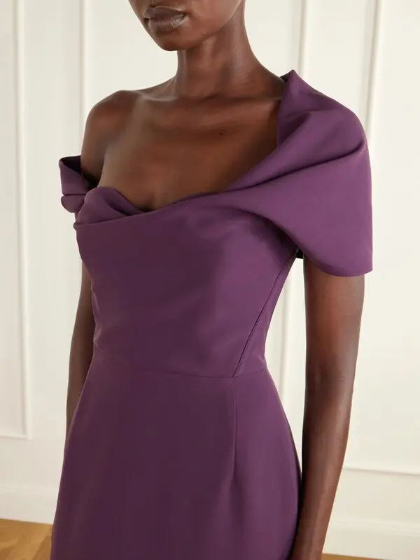 Carolina Herrera Draped Crepe Gown