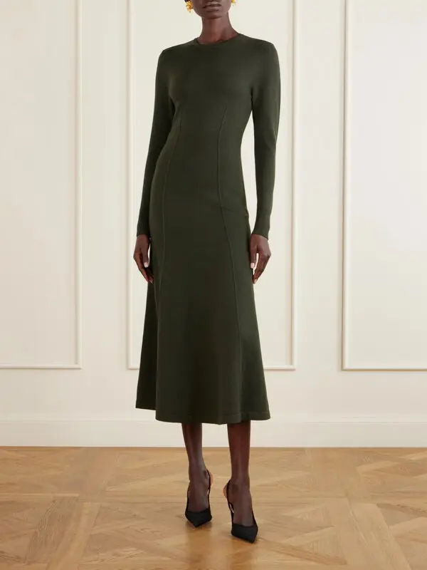 Carolina Herrera Silk-blend Knitted Maxi Dress