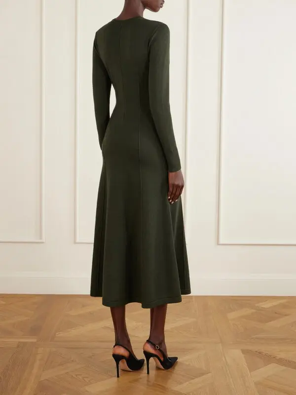 Carolina Herrera Silk-blend Knitted Maxi Dress