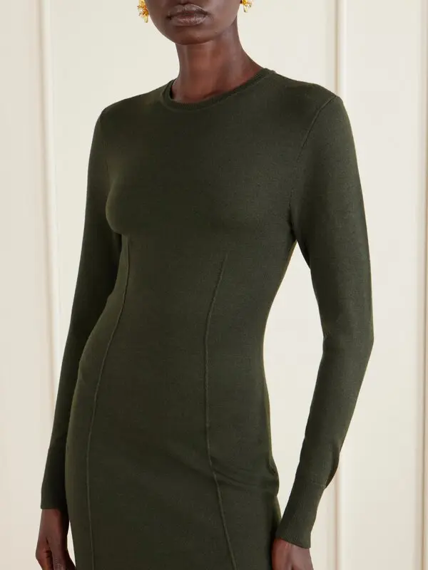 Carolina Herrera Silk-blend Knitted Maxi Dress