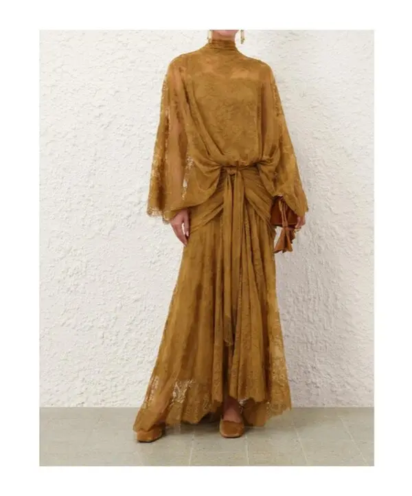 Zimmermann Ascent Batwing Lace Gown