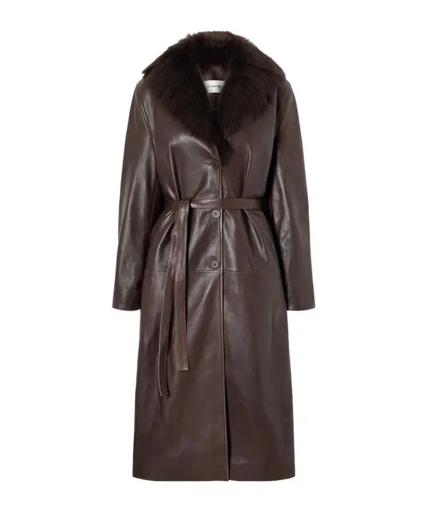 Nour Hammour Leather Trench